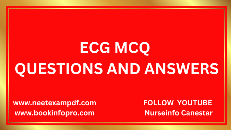 ECG (Electrocardiography) MCQs Questions with Answers